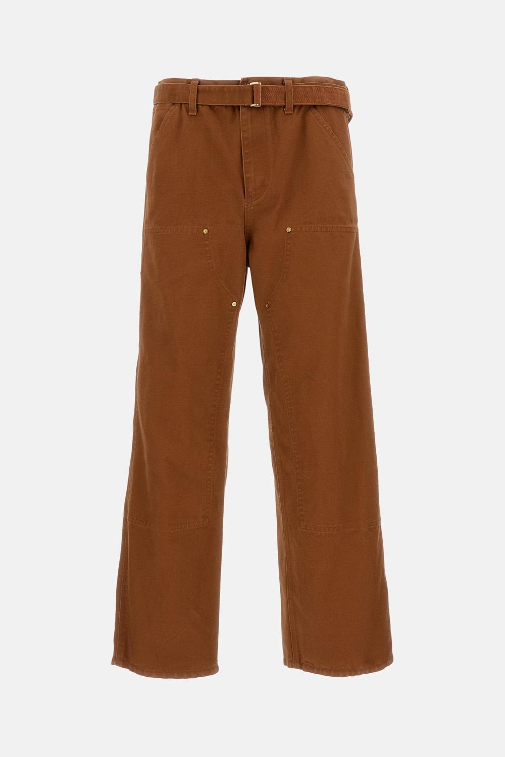 Sacai X Carhartt Wip Duck Canvas Pants In Brown - 40% Off