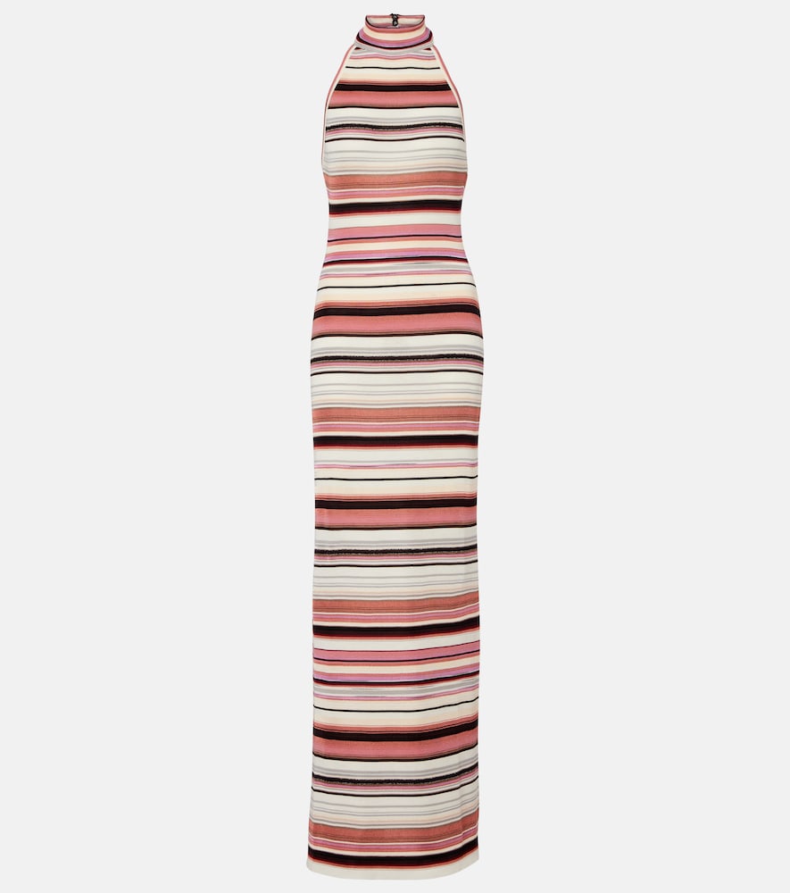 MISSONI Striped Halterneck Maxi Dress
