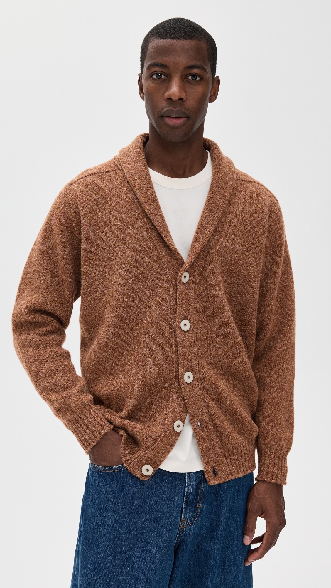 Howlin' Shaggy Bear Shawl Cardigan In Hazelwood - 40% Off