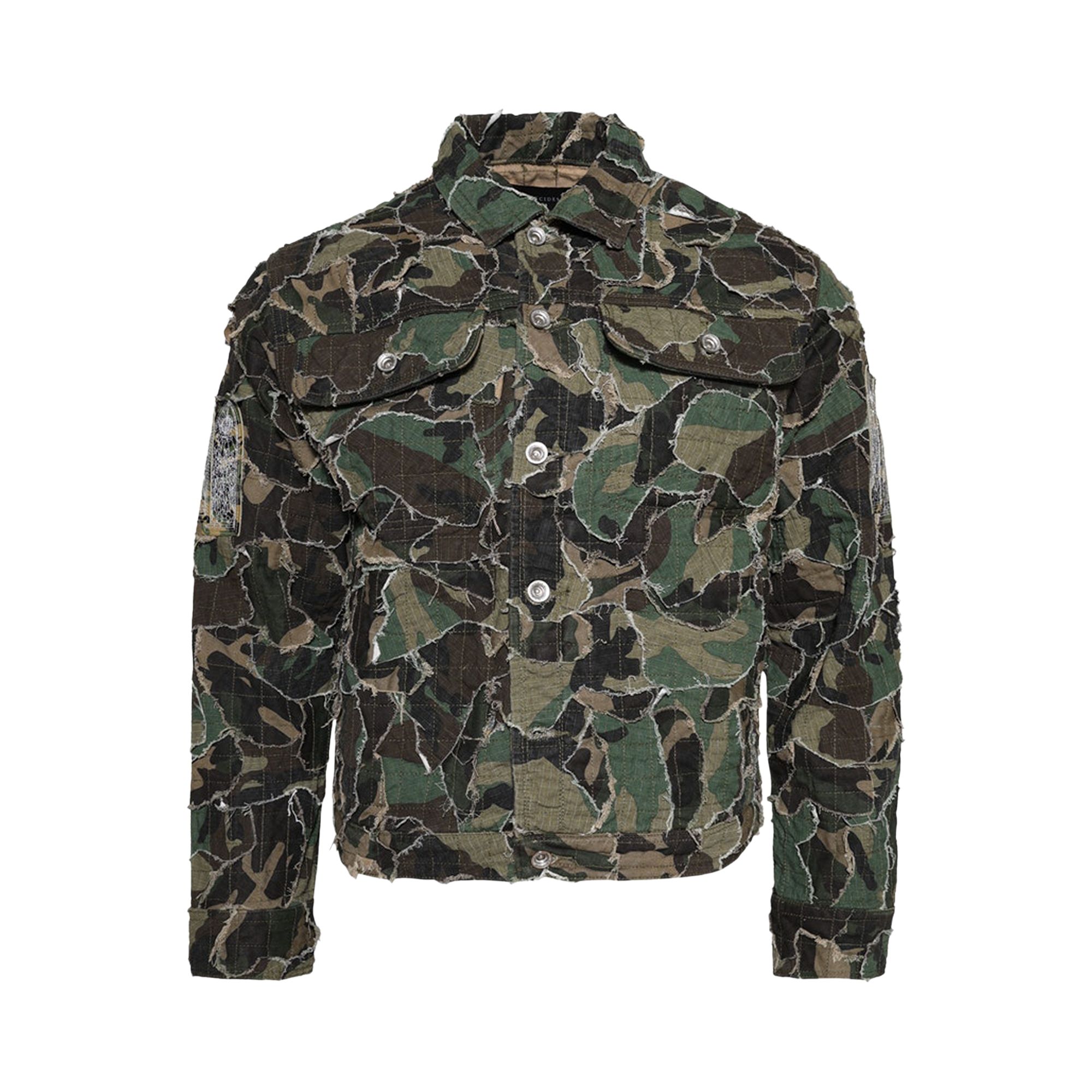 Supreme X Mitchell & Ness Camo Logo Varsity Jacket - Red