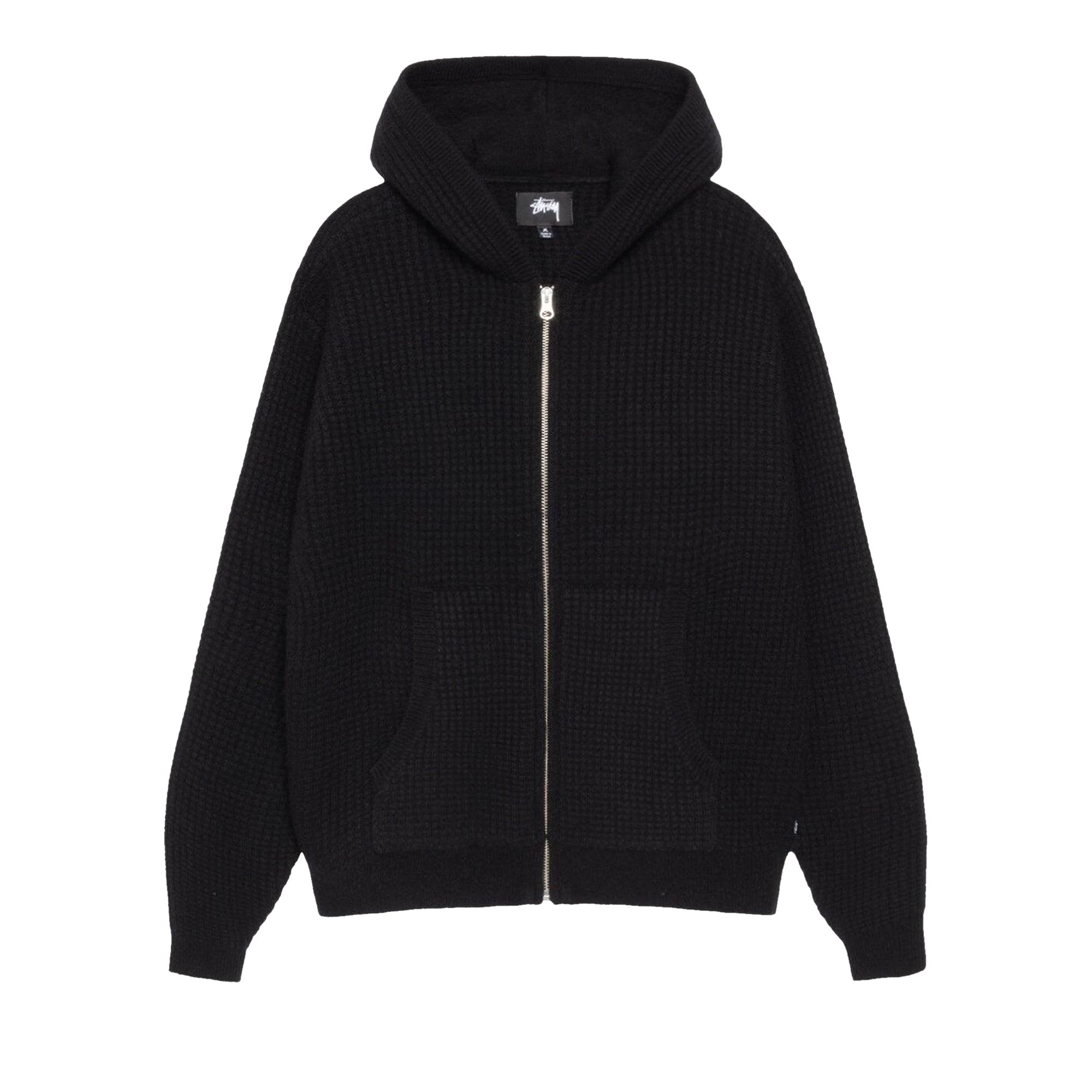 トップス STUSSY DOUBLE LAYER WAFFLE ZIP HOODIE Stussy Double Layer Waffle Zip Hoodie Red Men's - SS25 - US