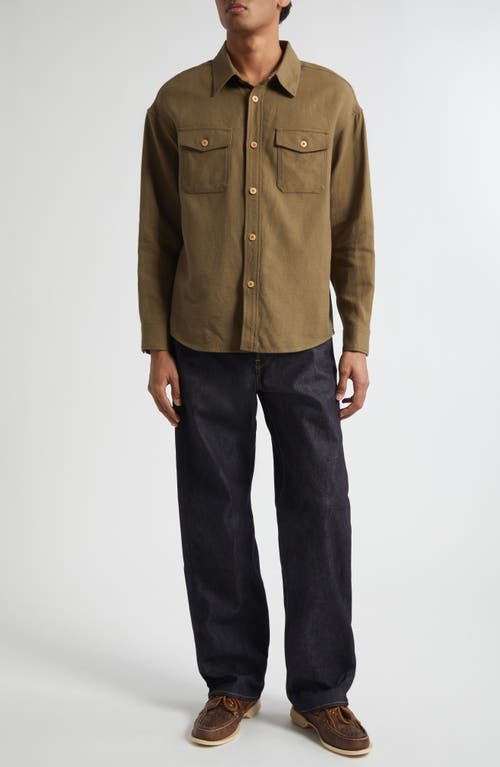 VISVIM lumber wool & linen button-up shirt