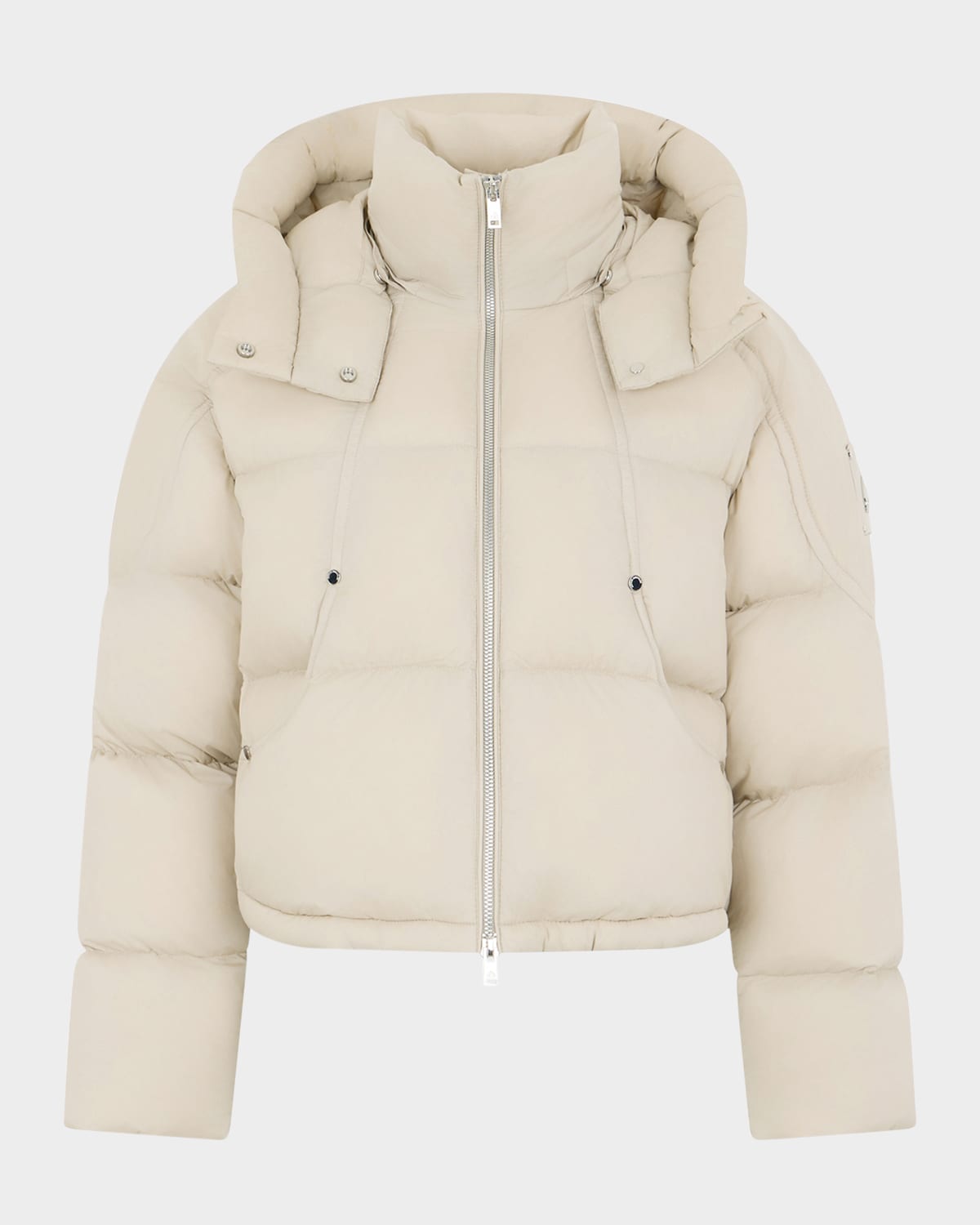 Moose Knuckles Akai Cropped Down Puffer Jacket - Alabaster | Editorialist