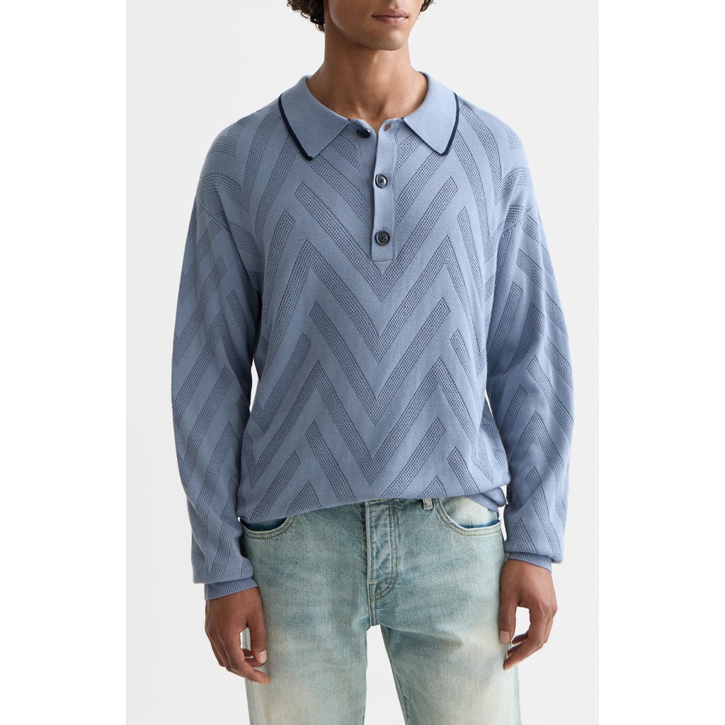 SCOTCH & SODA structured long sleeve polo