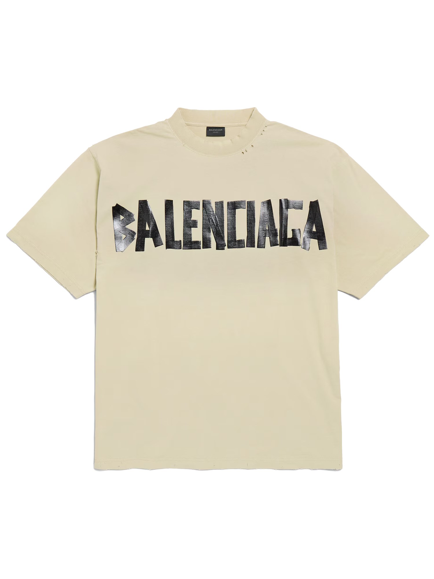 Balenciaga Tape Type T-Shirt - Beige - 40% Off | Editorialist