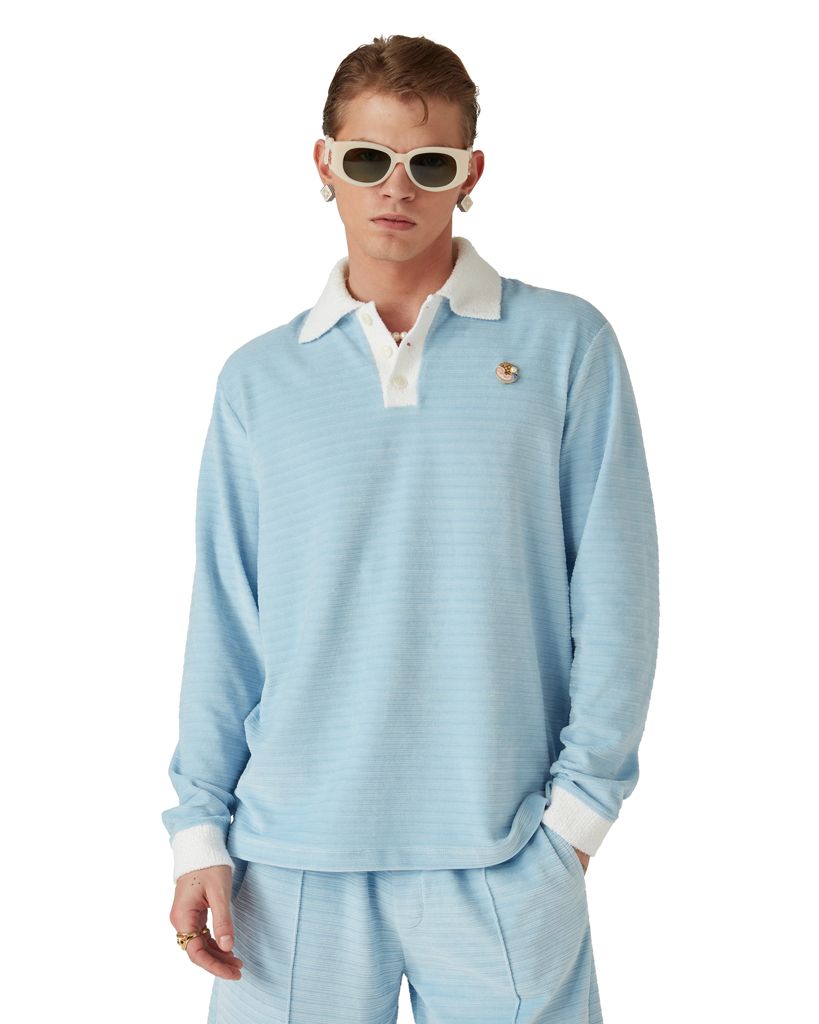 Supreme Croc Velour Zip Polo Shirt - Orange | Editorialist