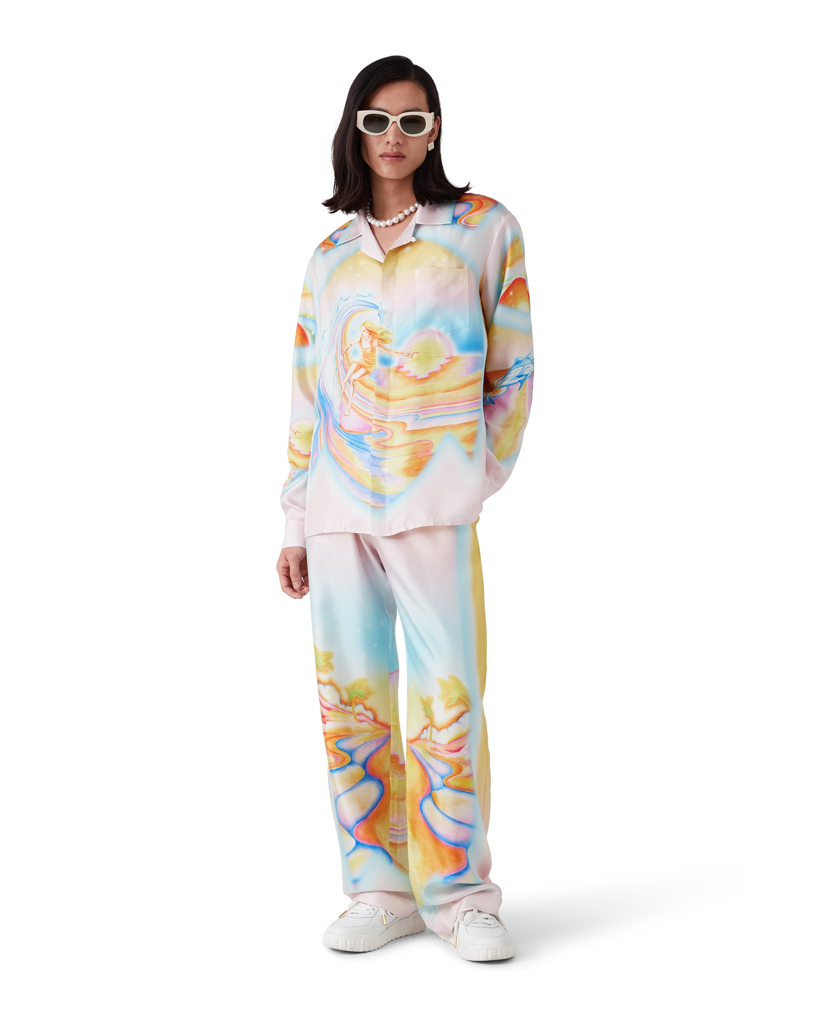 CASABLANCA Psychedelic Nirvana Silk Trousers