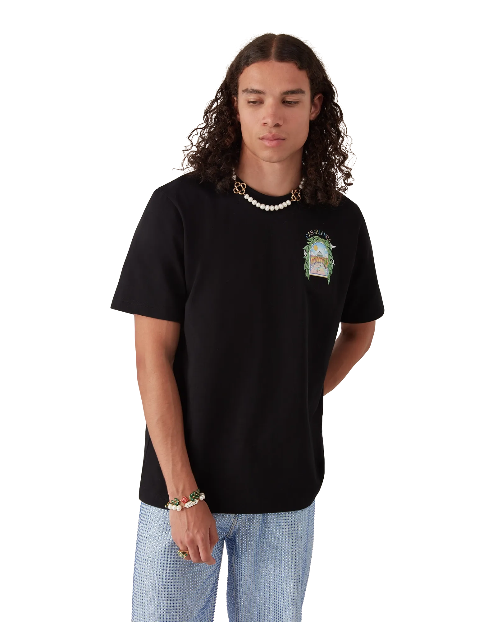 CASABLANCA l'arche de tennis short sleeve t-shirt,