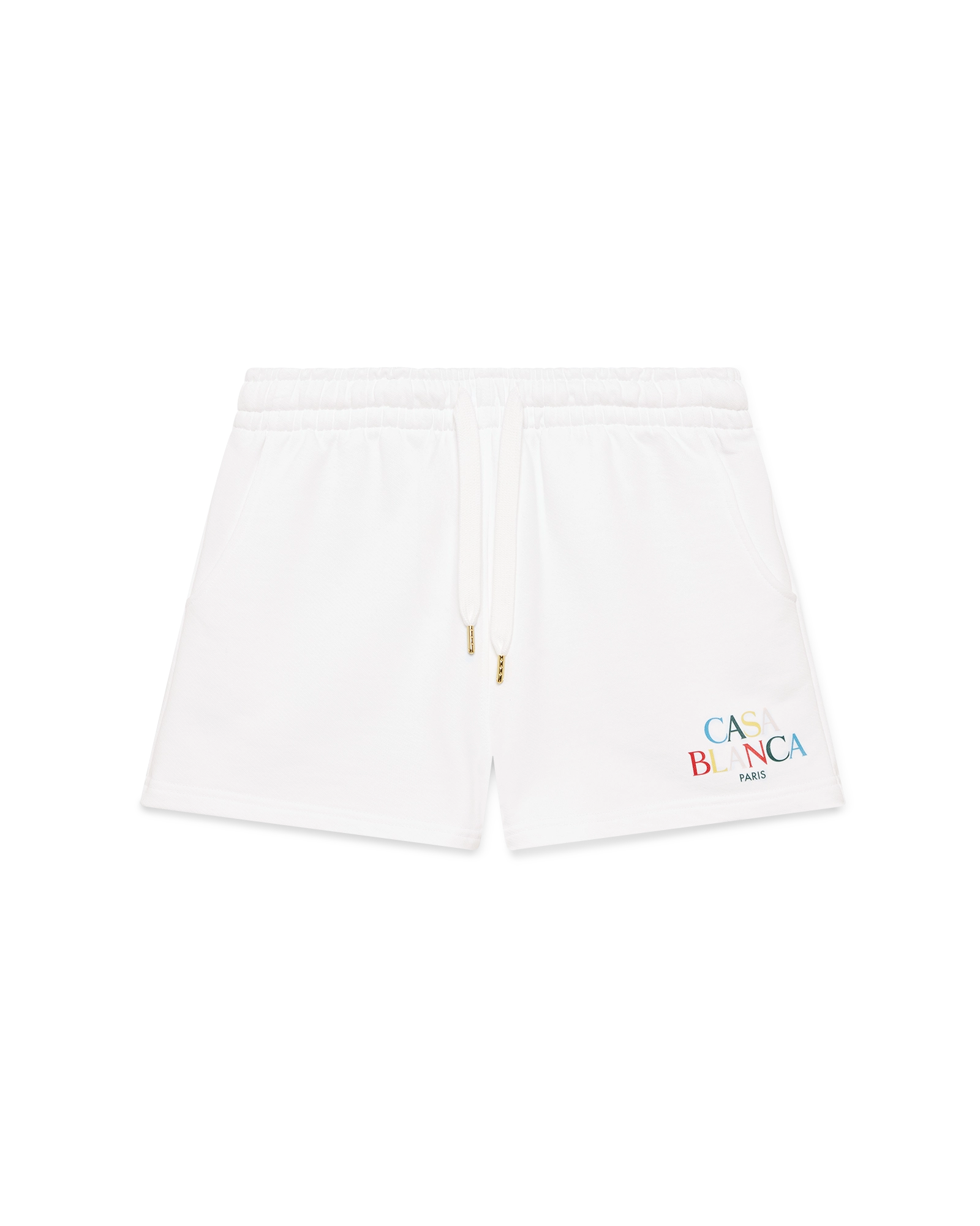 CASABLANCA Casablanca Paris Stacked Logo Sweatshorts in Off-White