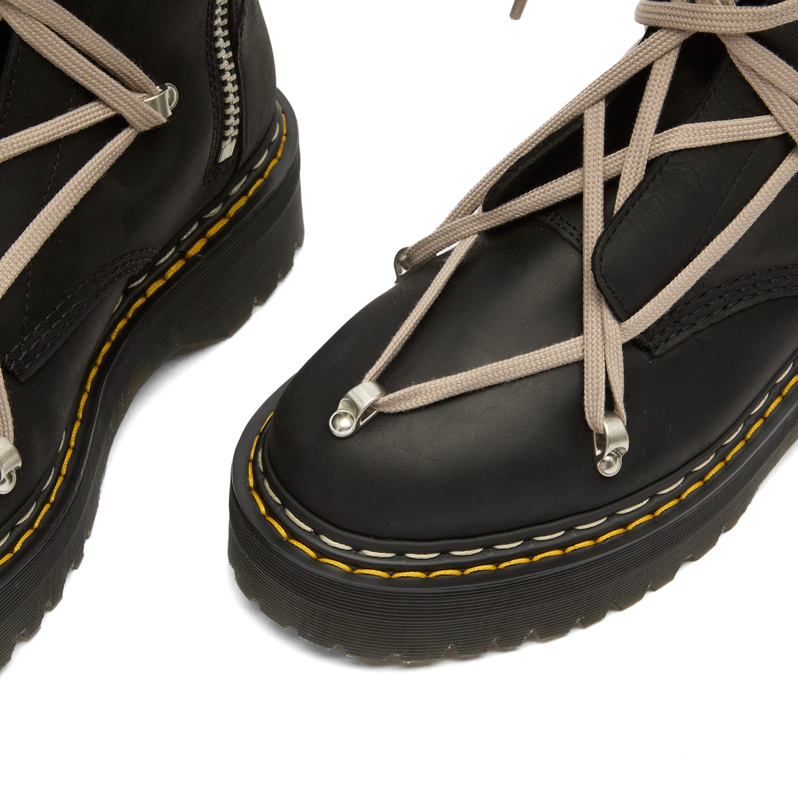Rick Owens X Dr. Martens 1b60 Quad Pentalace Knee High Boots 