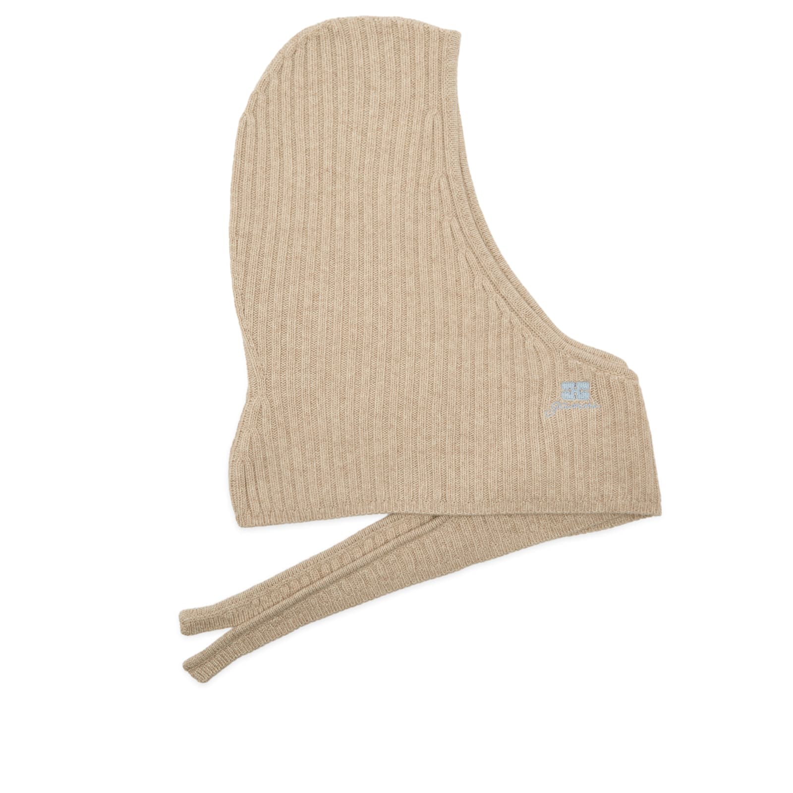Ganni Core Future Wool Knit Balaclava - Sand | Editorialist