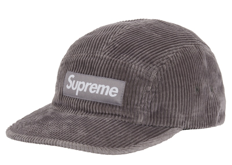 Supreme Corduroy Camp Cap - Grey | Editorialist