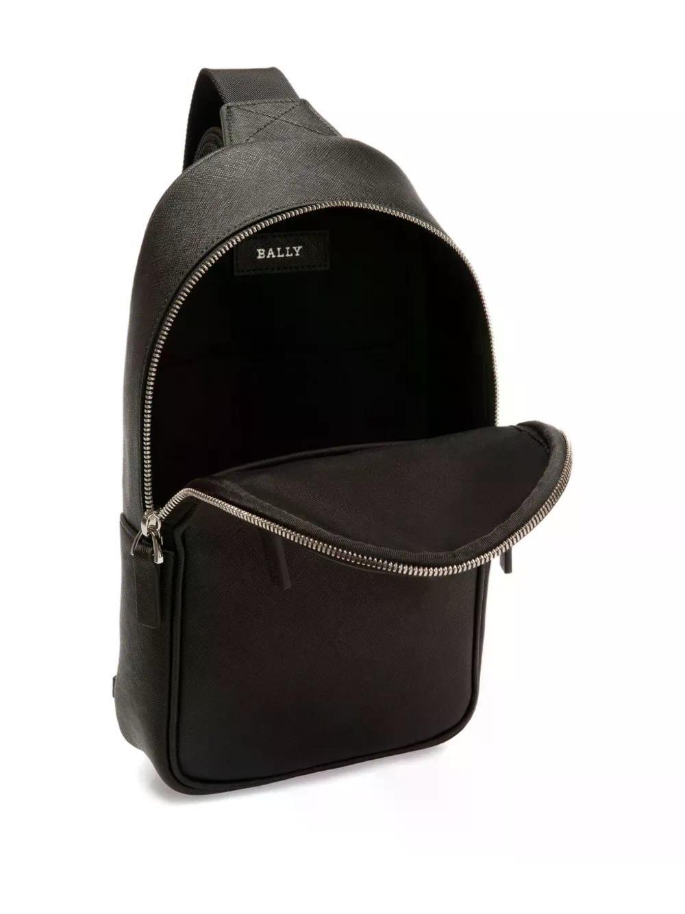 Bally Leather Sling Backpack - Black | Editorialist