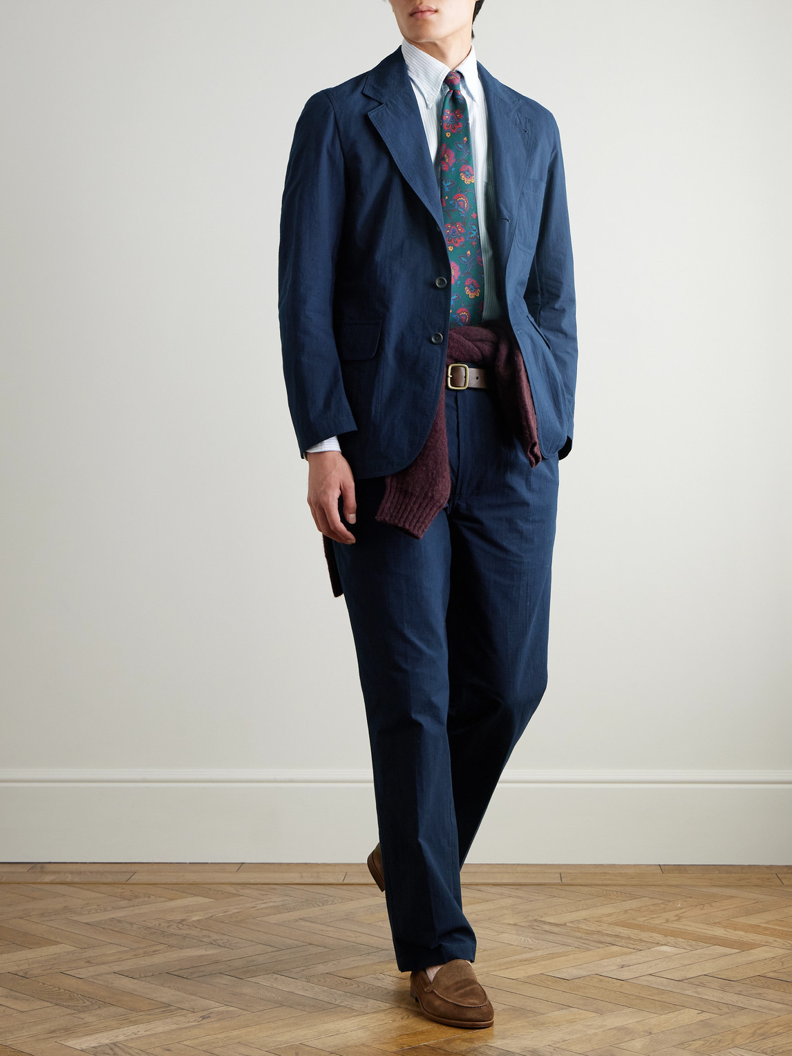 Drake'S Mk. I Games' Unstructured Cotton-Ripstop Blazer - Blue