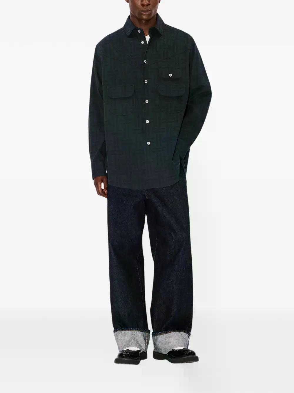 KENZO chest-pockets patterned shirt jacket