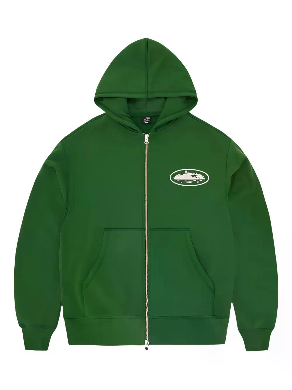 Corteiz Superior Royale Zip Hoodie - Green | Editorialist