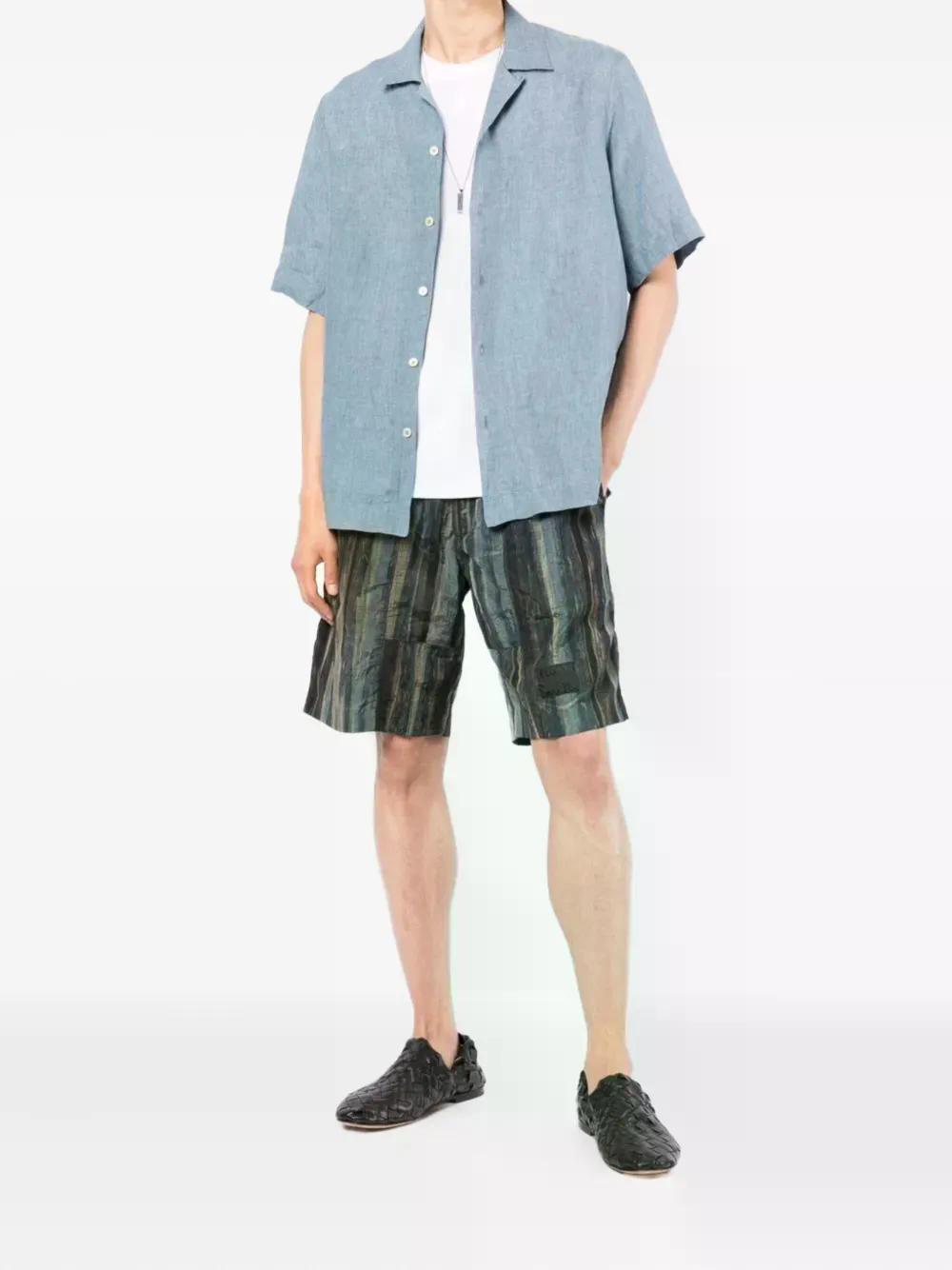 PAUL SMITH Striped Belted Shorts