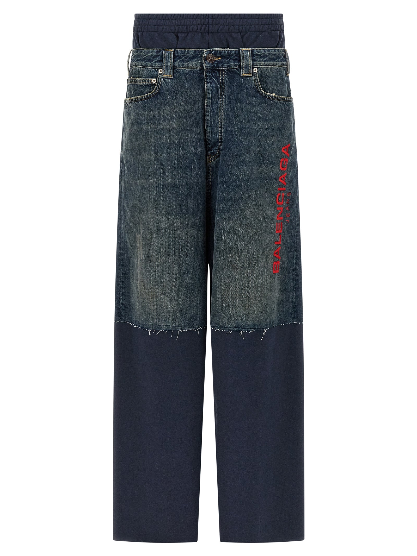 Balenciaga Stretched Knee Baggy Jeans In Stained - 35% Off