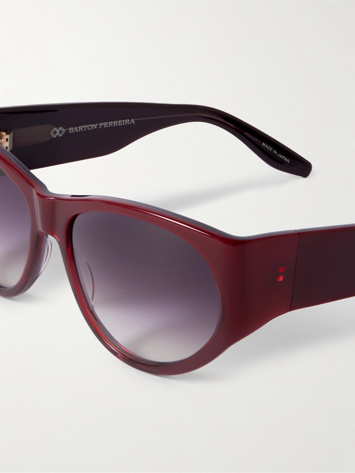 Barton Perreira Burgundy Sunglasses with Black Case Barton Perreira Bolsha Rectangle Gradient Sunglasses  main image 3