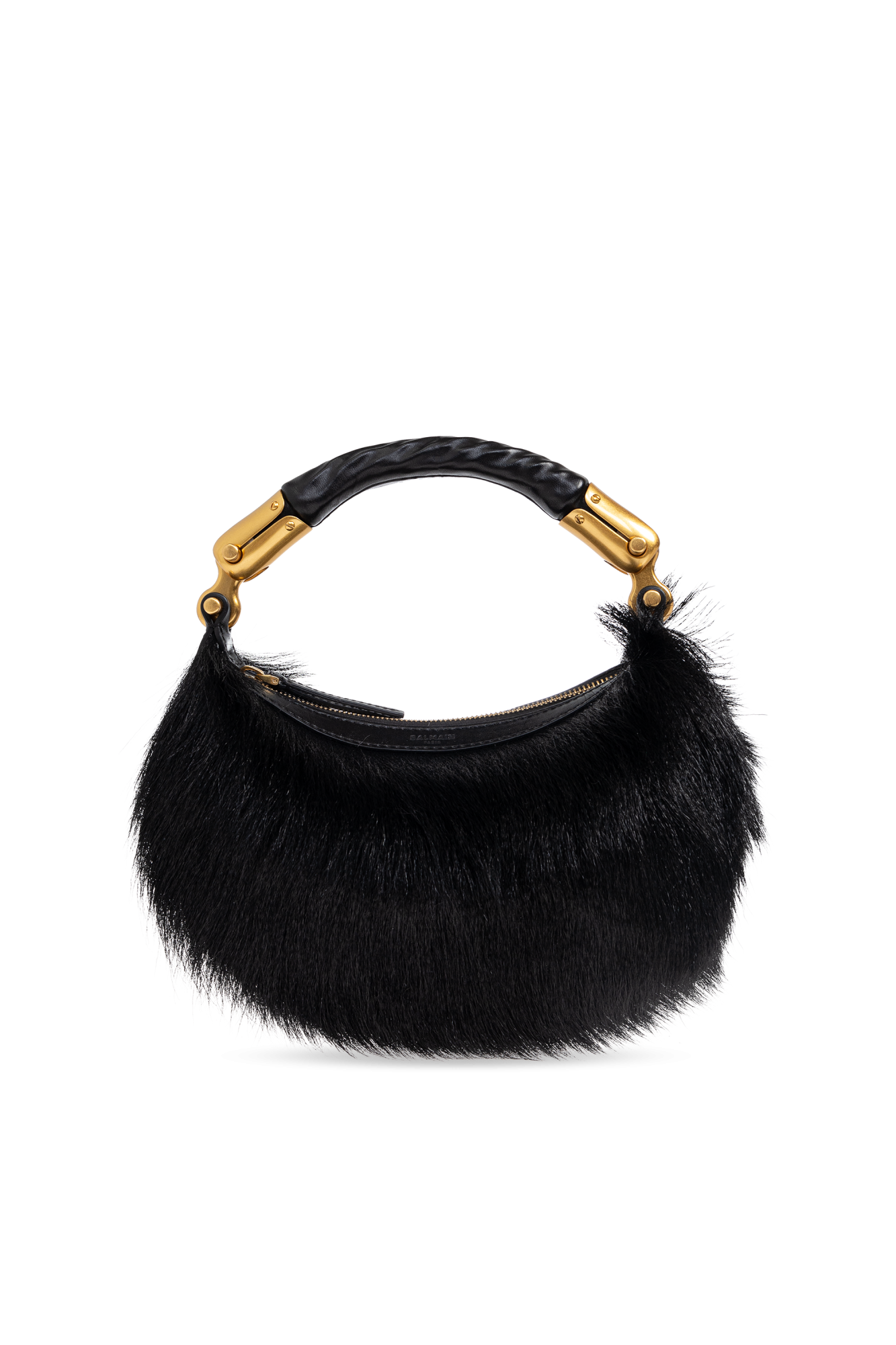 Sacai Small Faux Fur Bag In Black - 40% Off | Editorialist