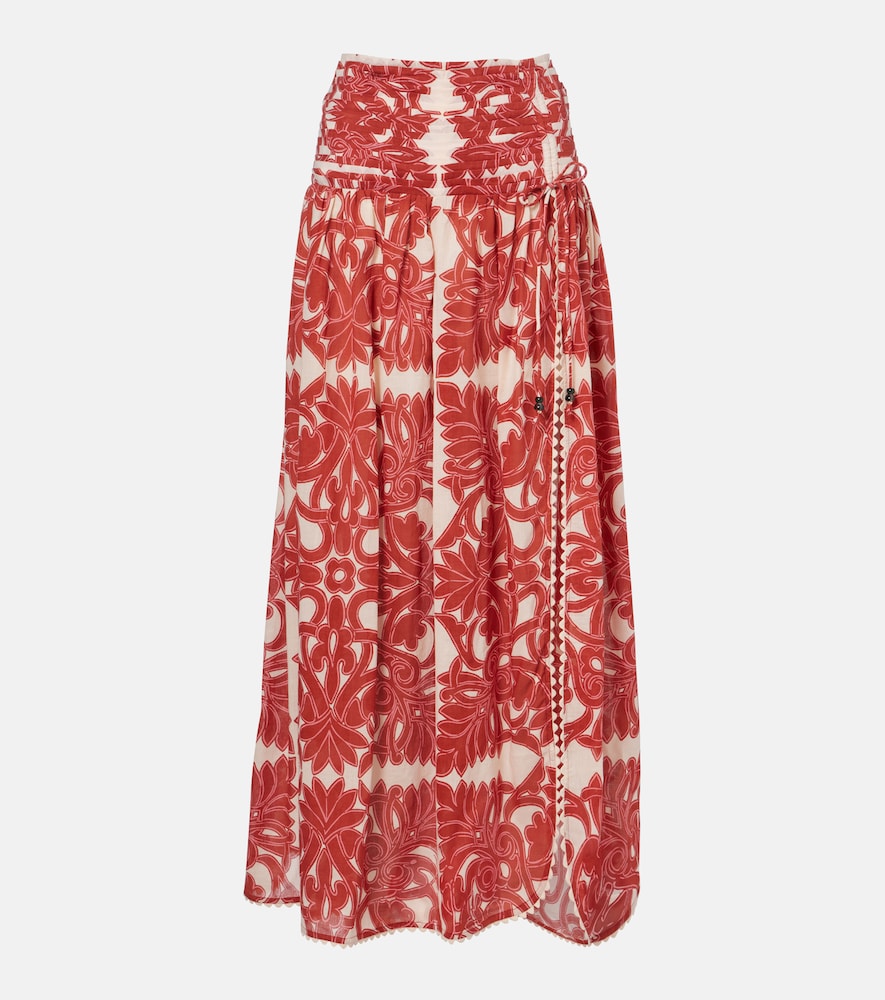 POUPETTE ST BARTH Carla Printed Cotton Maxi Skirt