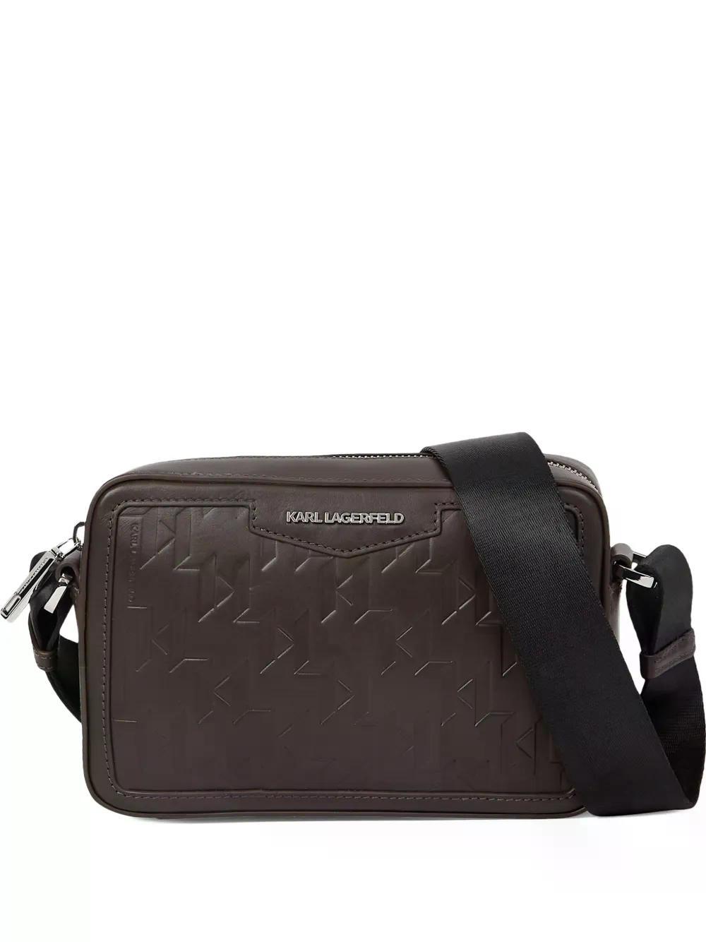 KARL LAGERFELD Leather K/Loom Shoulder Bag