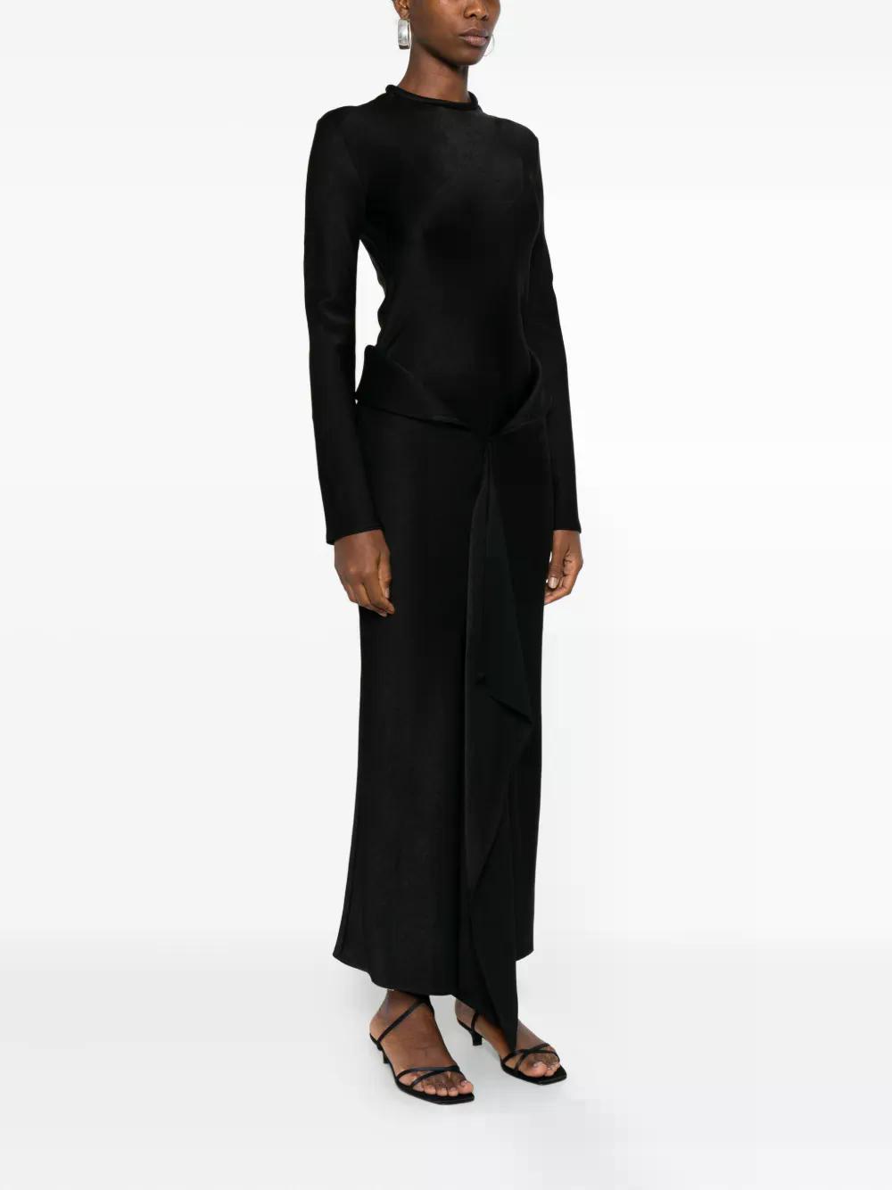 NANUSHKA Crew-neck Draped Maxi Dress