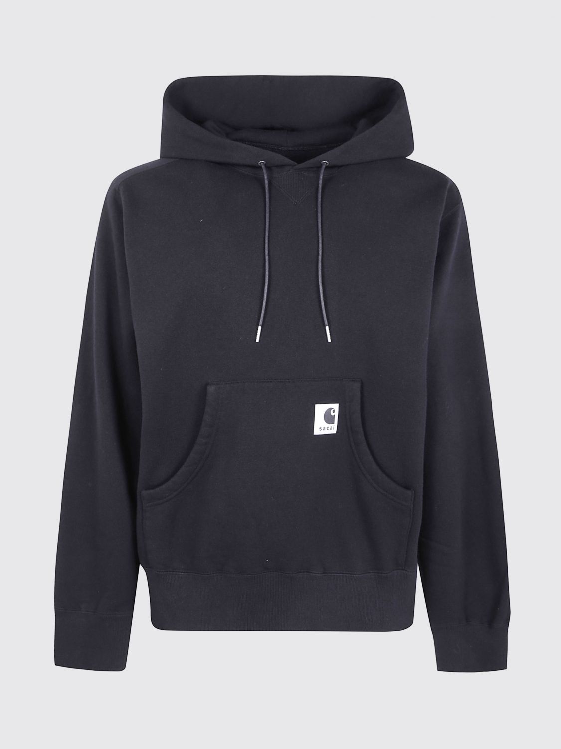 Sacai X Carhartt Wip Cotton-Jersey Zip-Up Hoodie - Black Sacai X Carhartt Wip Cotton-Jersey Zip-Up Hoodie - Black
