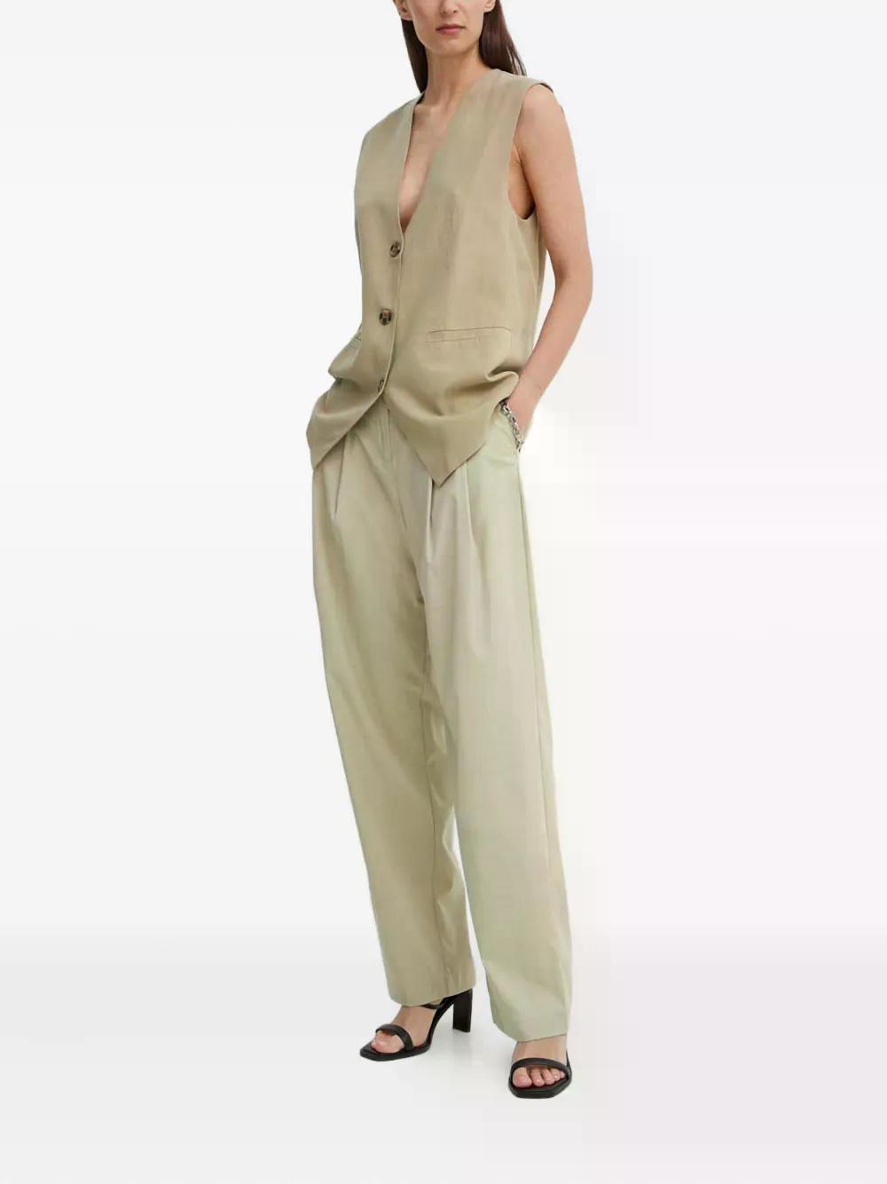 SAMSOE SAMSOE Front-Pleat Straight Trousers