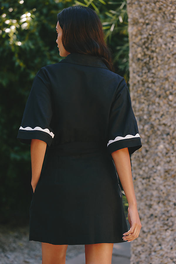 Seafolly Linen Blend Mini Shirt Dress In Black - 43% Off | Editorialist Seafolly Linen Blend Mini Shirt Dress In Black - 43% Off | Editorialist
