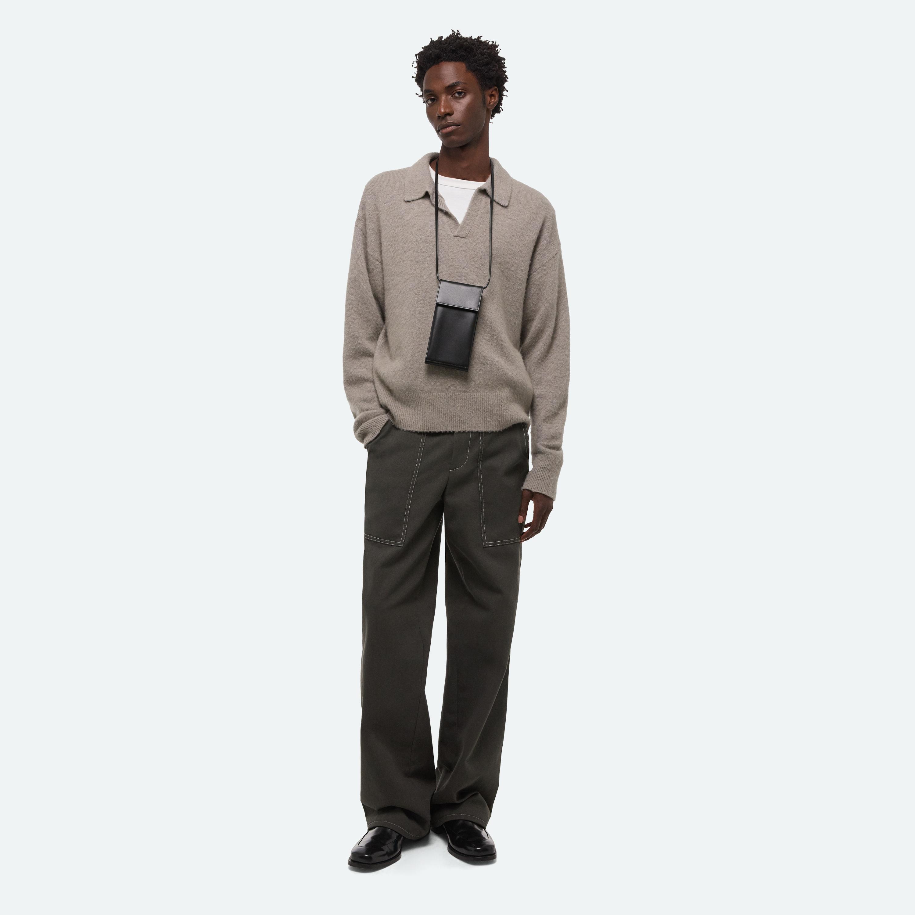 HELMUT LANG Brushed Polo Sweater