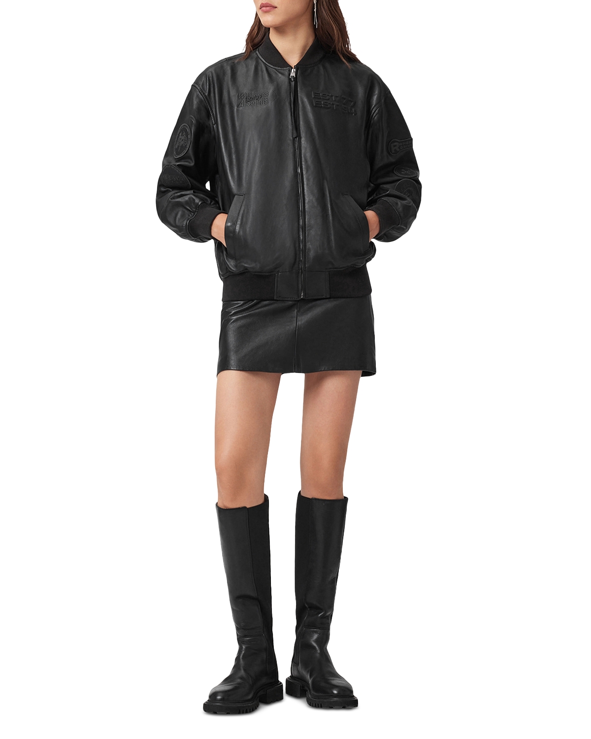 ALLSAINTS Belle Leather Bomber Jacket