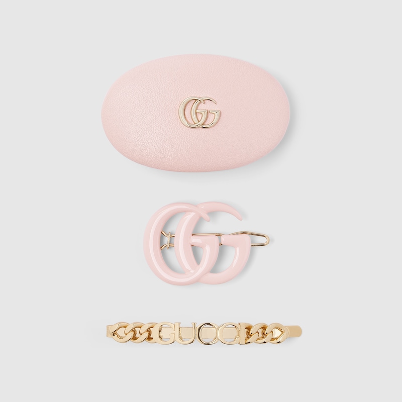 Gucci Hair Clip Set - Pink | Editorialist