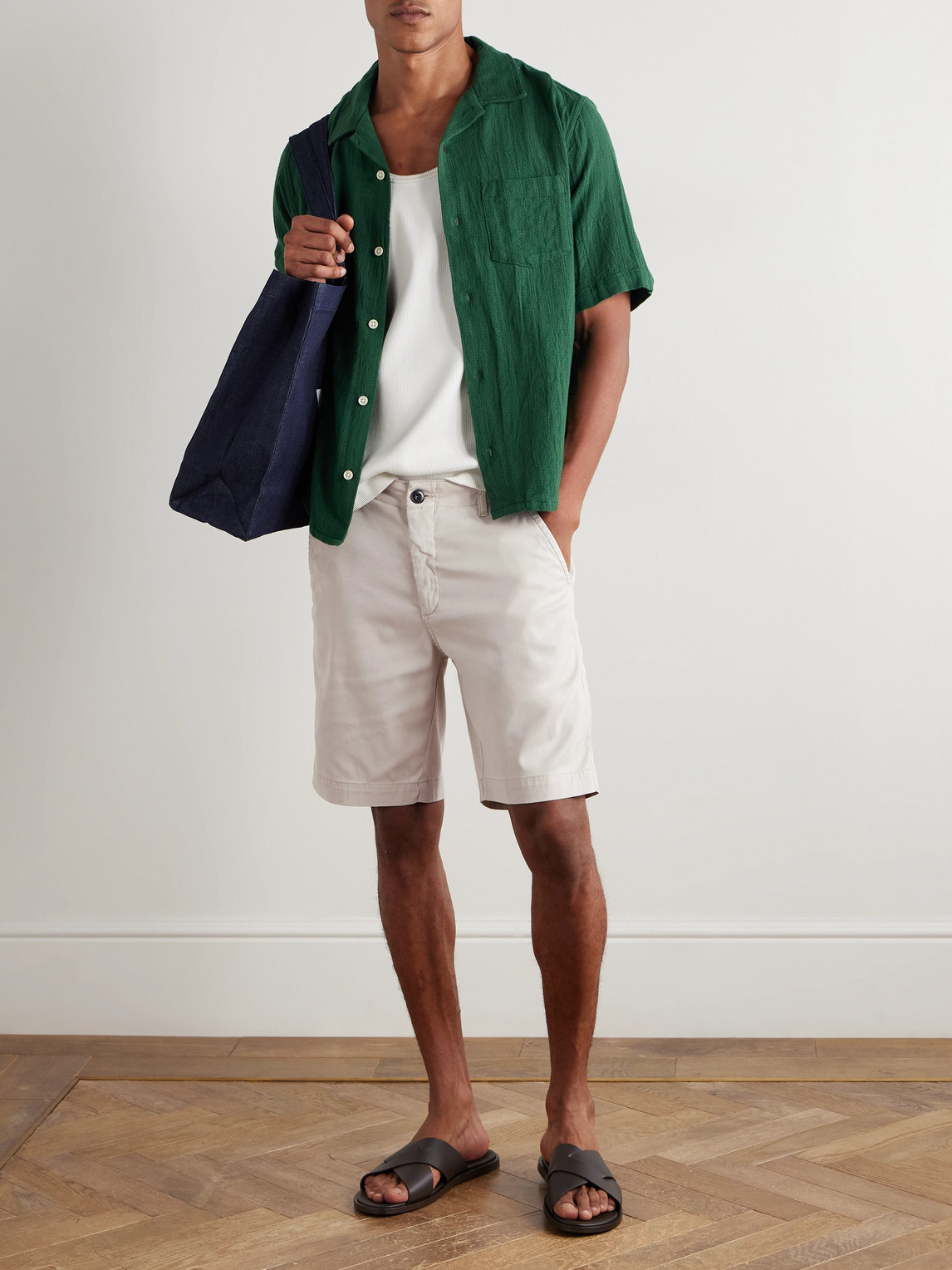 VILEBREQUIN Ponche Straight-Leg Lyocell-Blend Gabardine Shorts