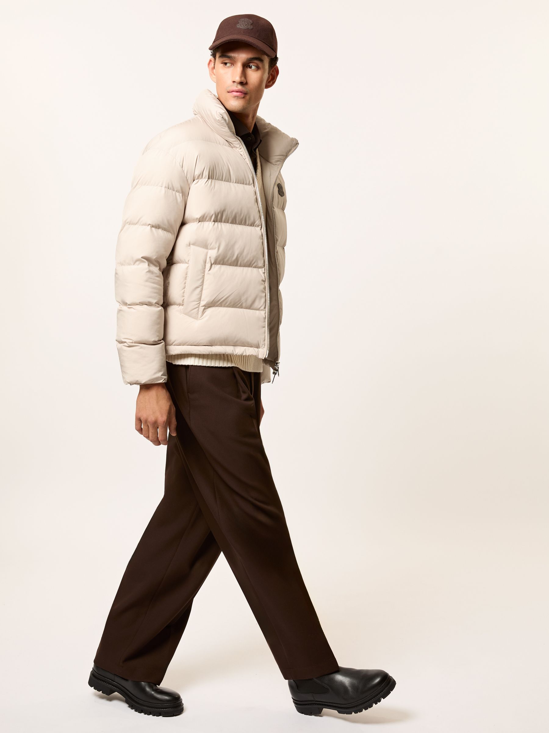 REISS Myles Monogram Relaxed Puffer Jacket