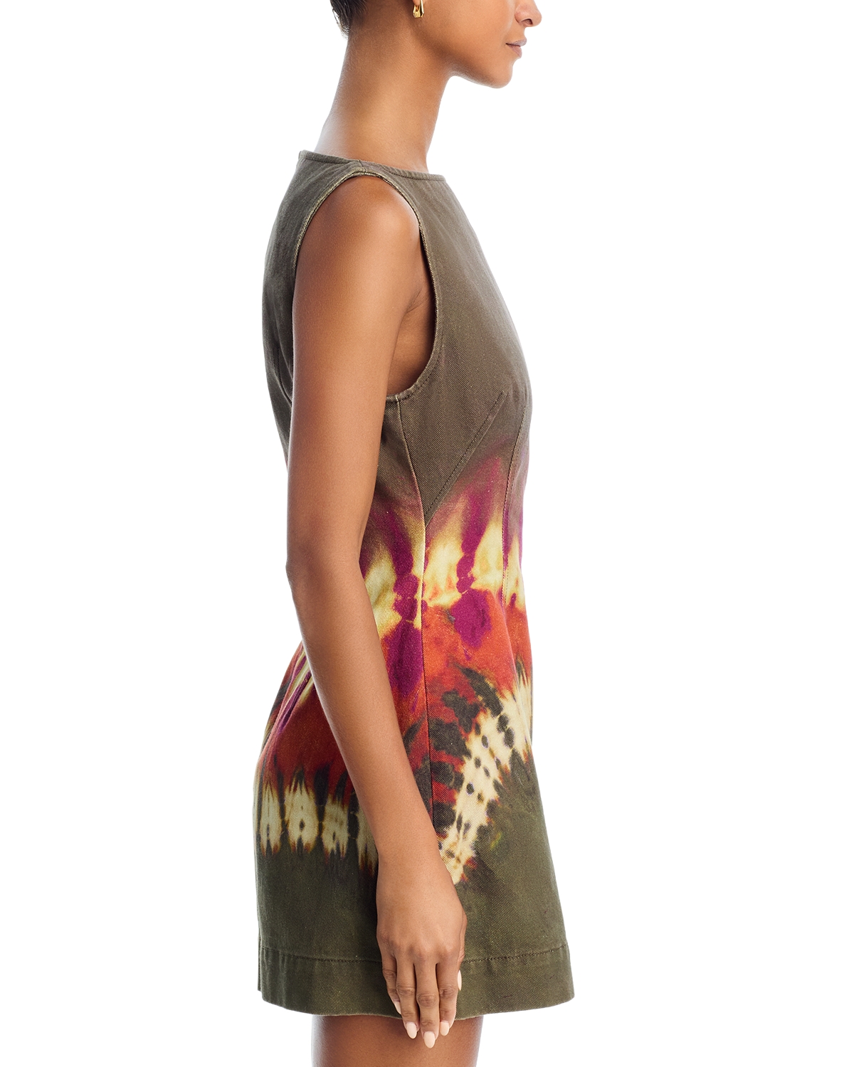 Marilyn Denim Mini Dress - Khaki / 6 (US 2) Marilyn Denim Mini Dress - Khaki / 6 (US 2)