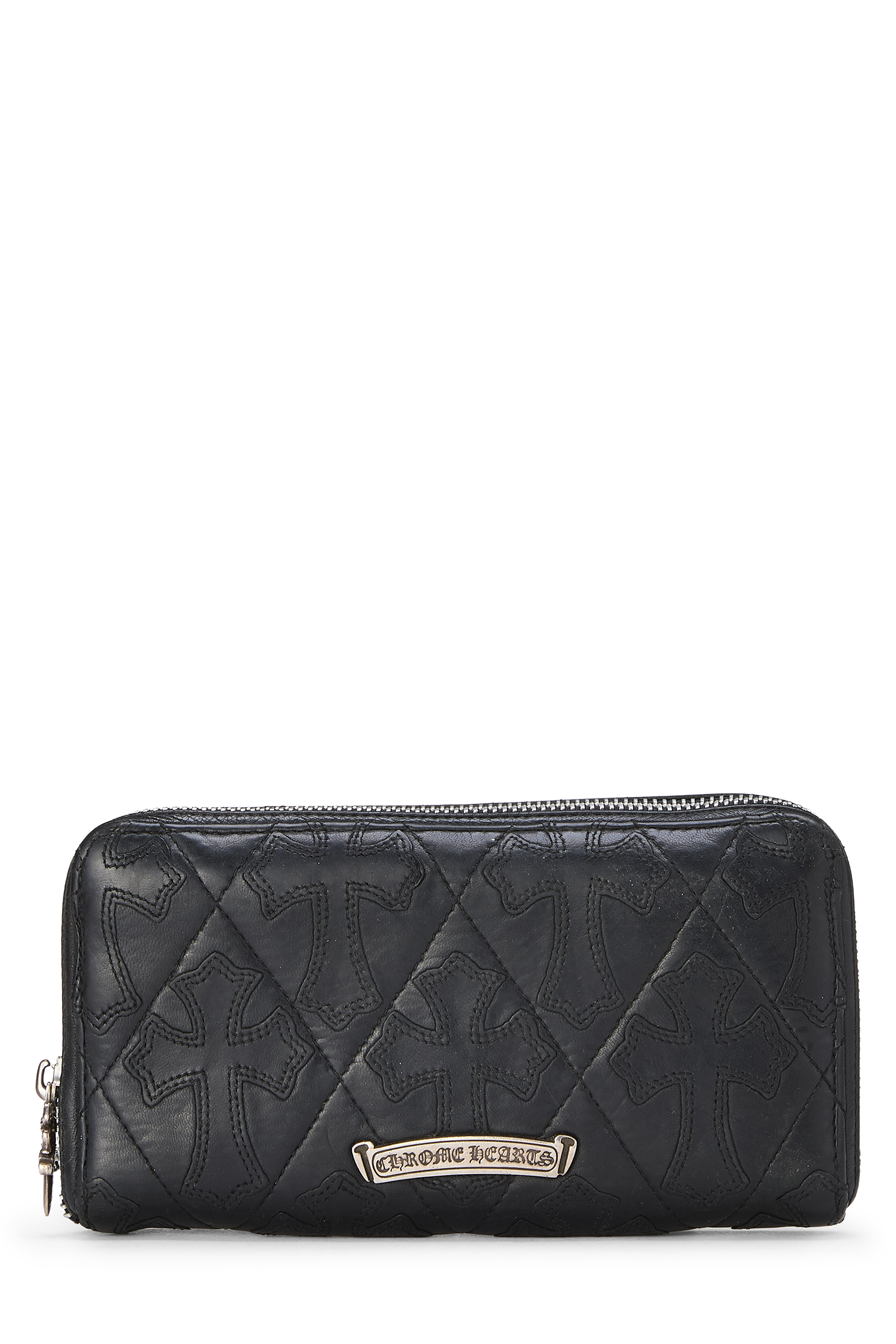 Chrome Hearts Cemetery Cross Zip-Around Wallet - Black | Editorialist