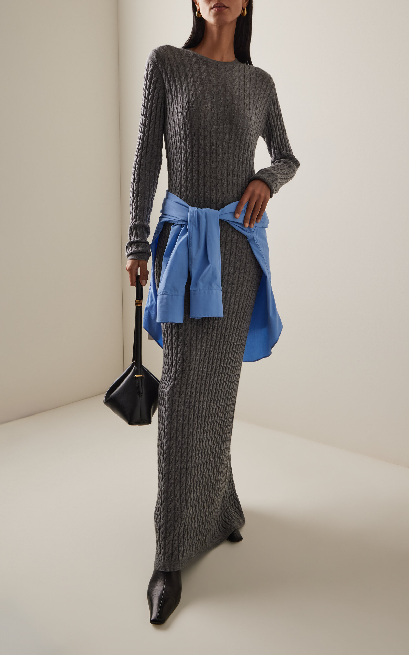 TOTÊME Cable-Knit Wool Maxi Dress