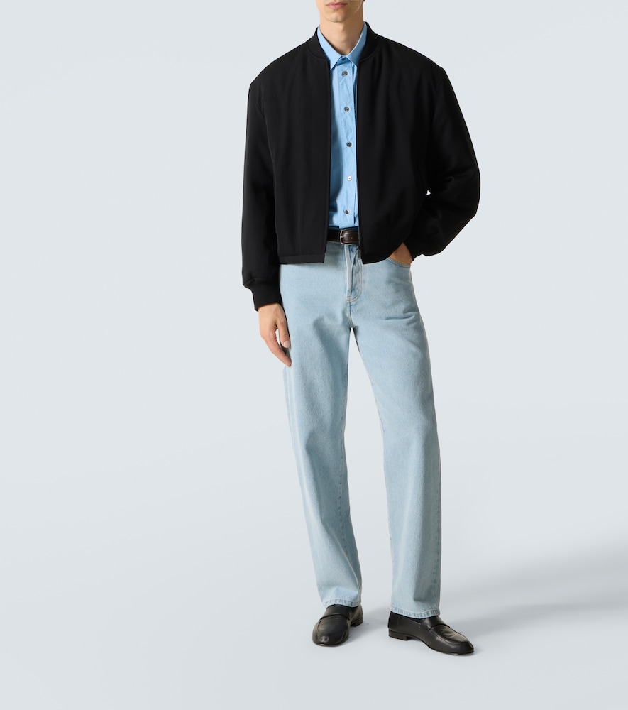 THE ROW The Row Fenn Reversible Wool Bomber Jacket
