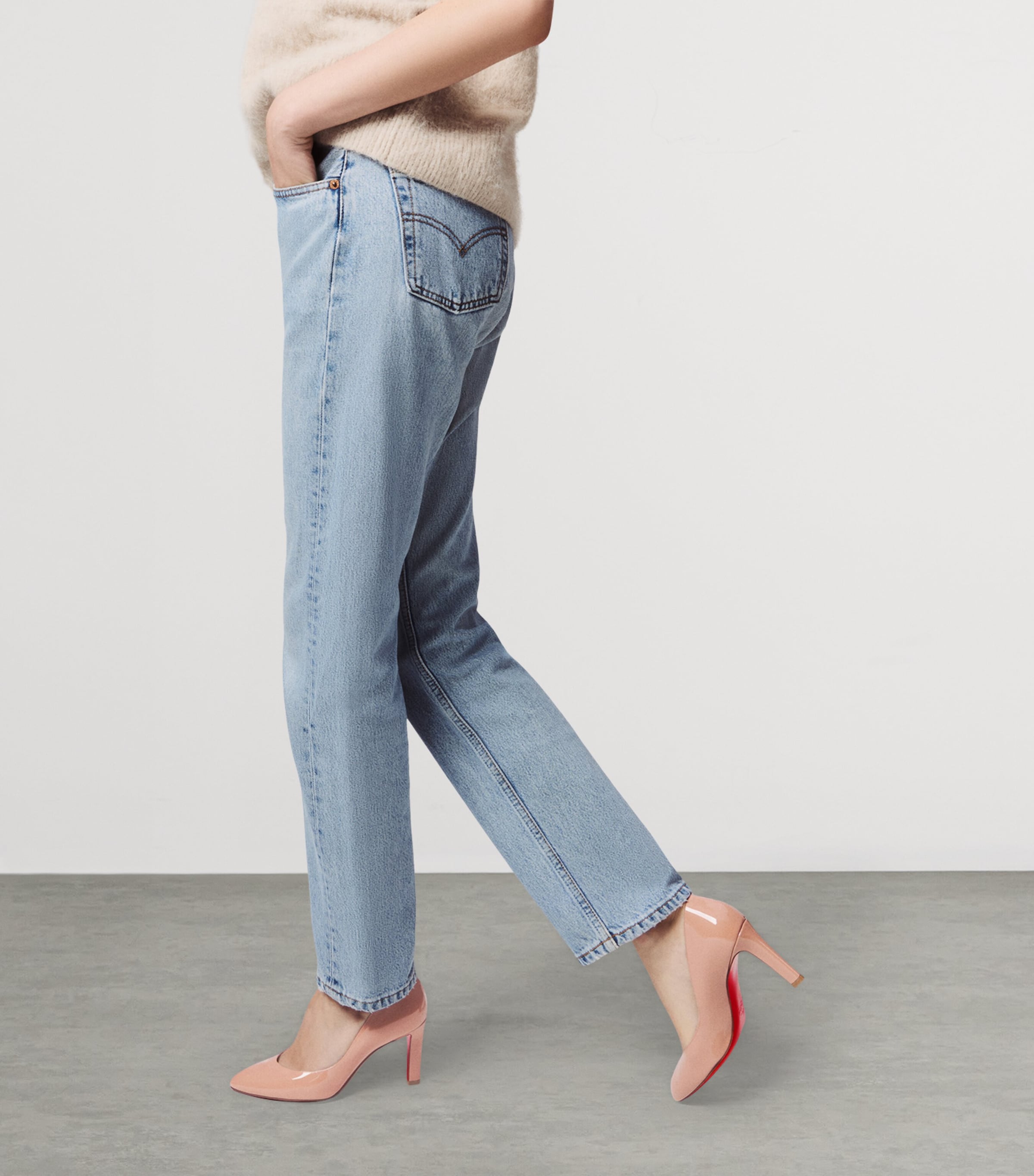 CHRISTIAN LOUBOUTIN Fannylove 85 Leather Pumps