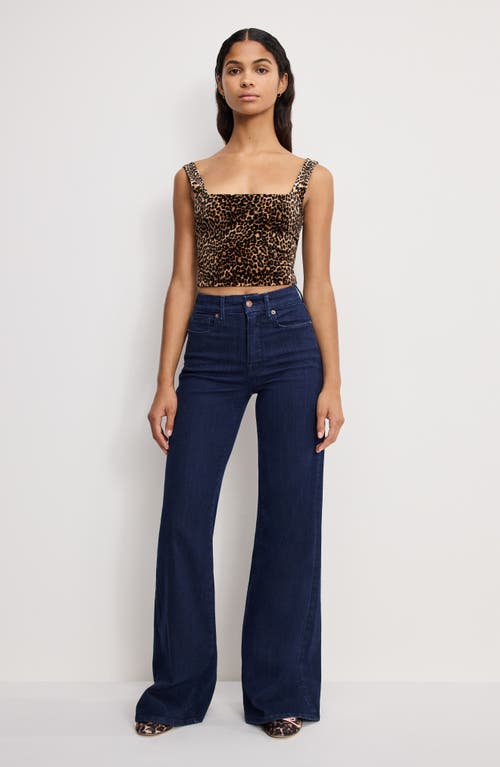 GOOD AMERICAN Good Waist High Waist Wide Leg Palazzo Jeans