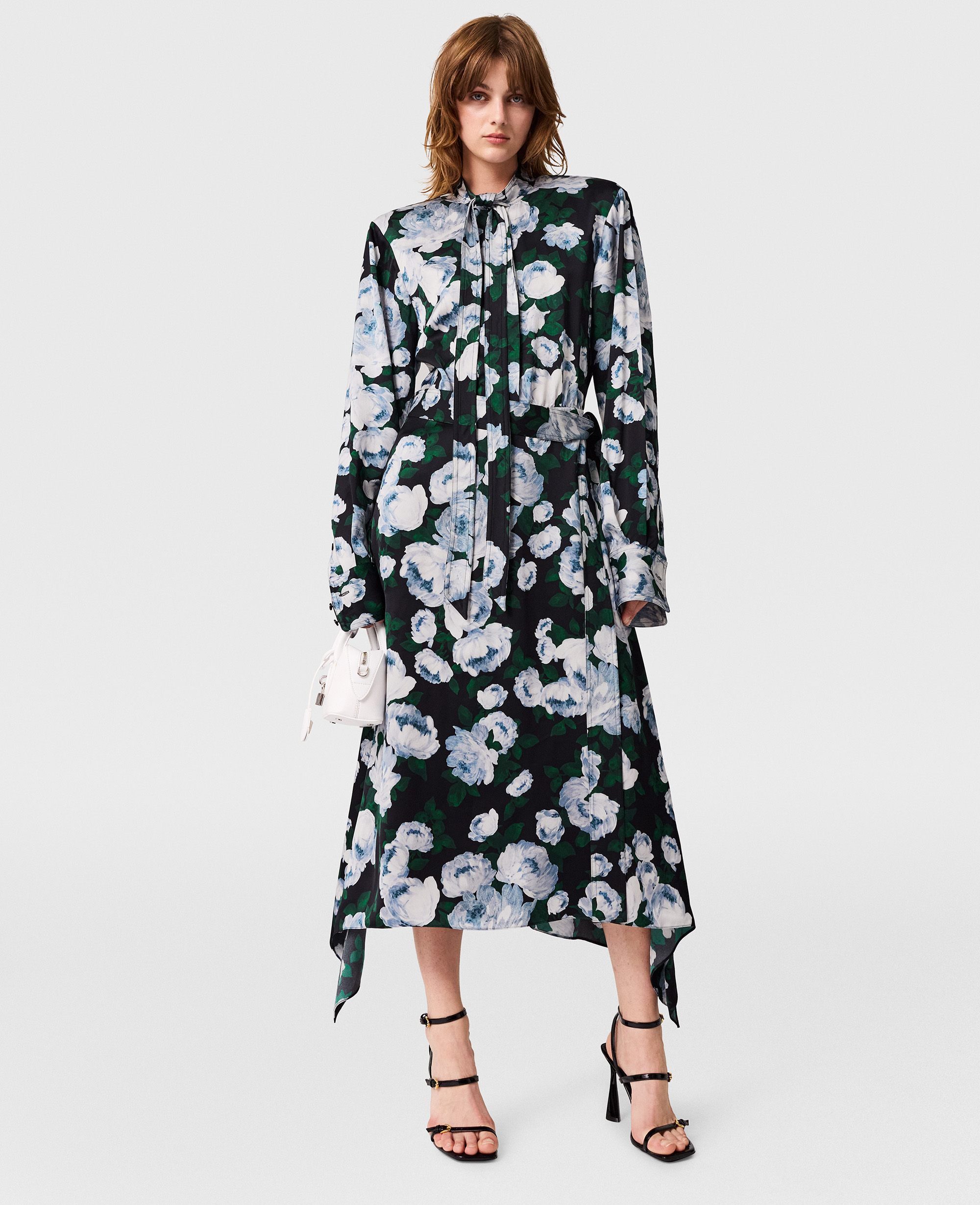STELLA MCCARTNEY Floral Mesh Midi Dress