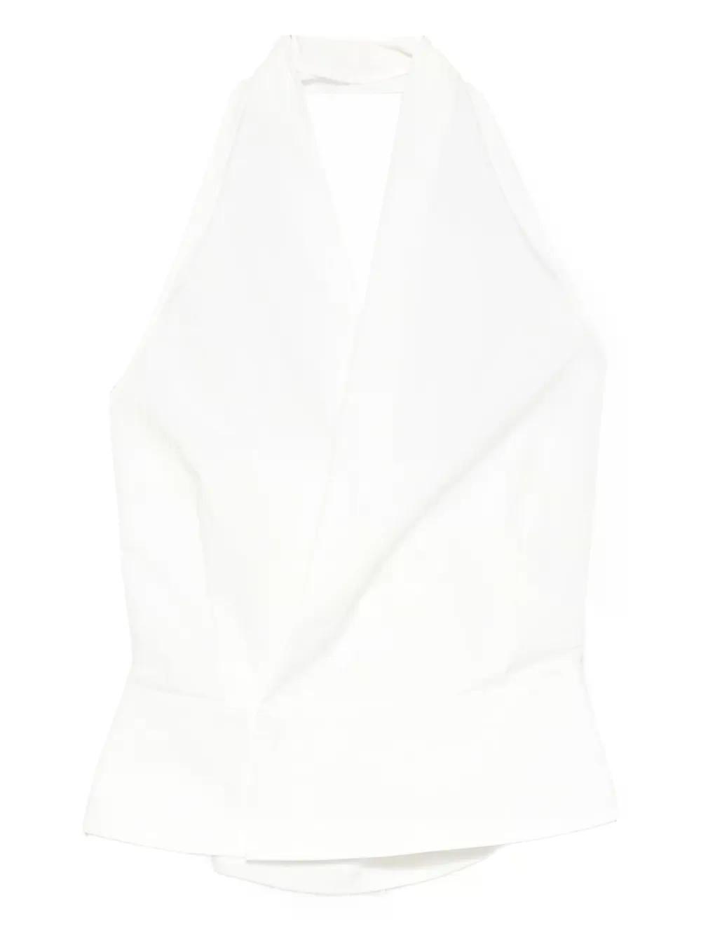 ST. AGNI Halter Tie-Back Top