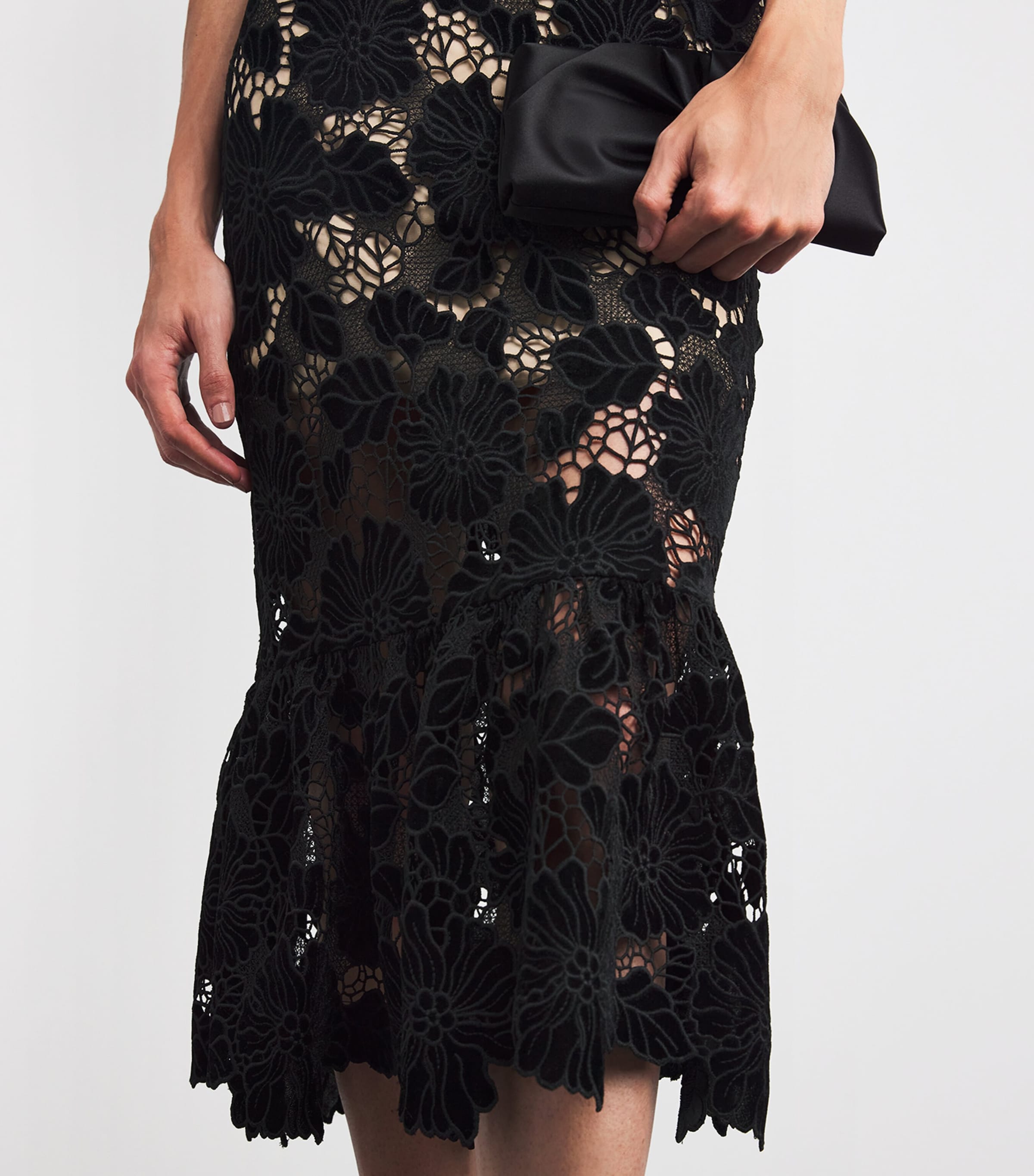 lace detail maxi dress venus VENUS Lace Detail Drop Waist Maxi Dress | Orange main image 1