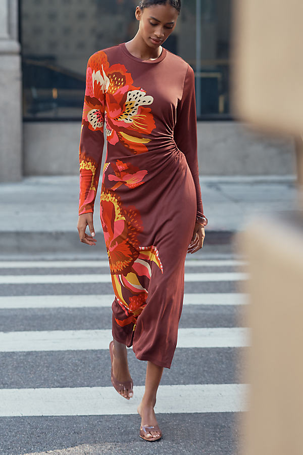 Farm Rio Long-Sleeve Jersey Midi Dress In Lucia Floral - 34% Off | Editorialist Farm Rio Long-Sleeve Jersey Midi Dress In Lucia Floral - 34% Off | Editorialist
