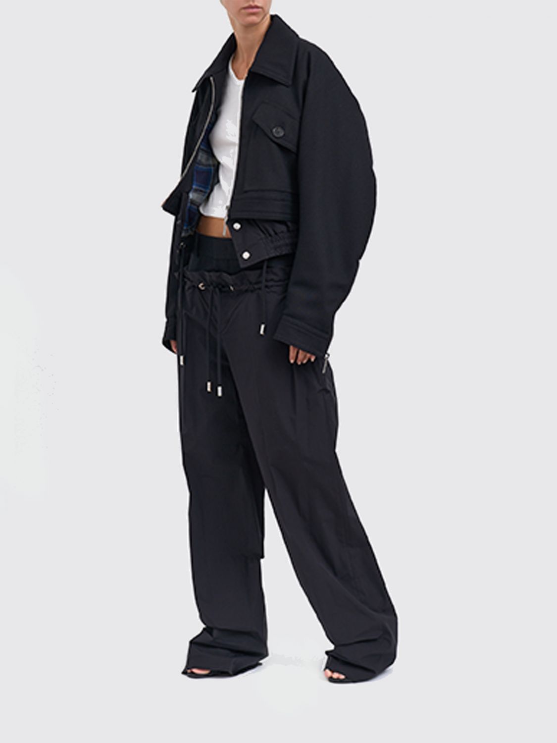 DSQUARED2 Dsquared2 Cropped Jacket with Zip-Up Front and Classic Collar