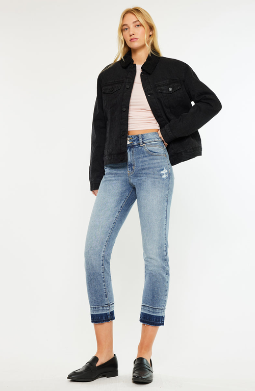 KANCAN Sonny Faux-Fur Collar Trucker Jacket