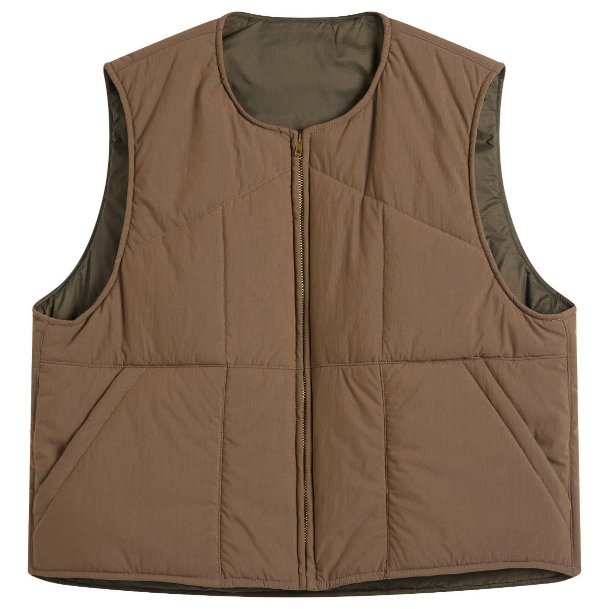Unlikely Dry Goods Reversible Utility Vest - Brown | Editorialist