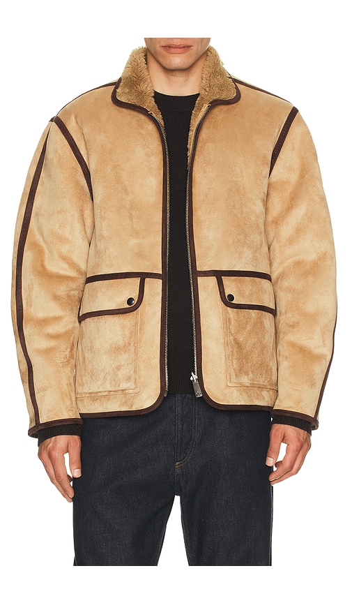 Scotch & Soda Faux Shearling Jacket - Tannin | Editorialist