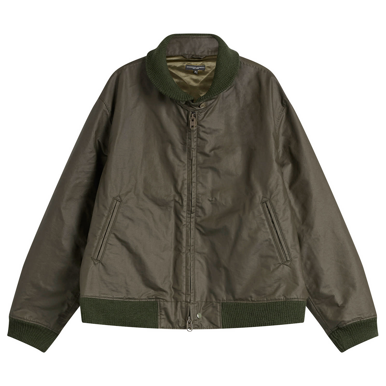 Engineered Garments Waxed Cotton Ll Jacket - Olive | Editorialist